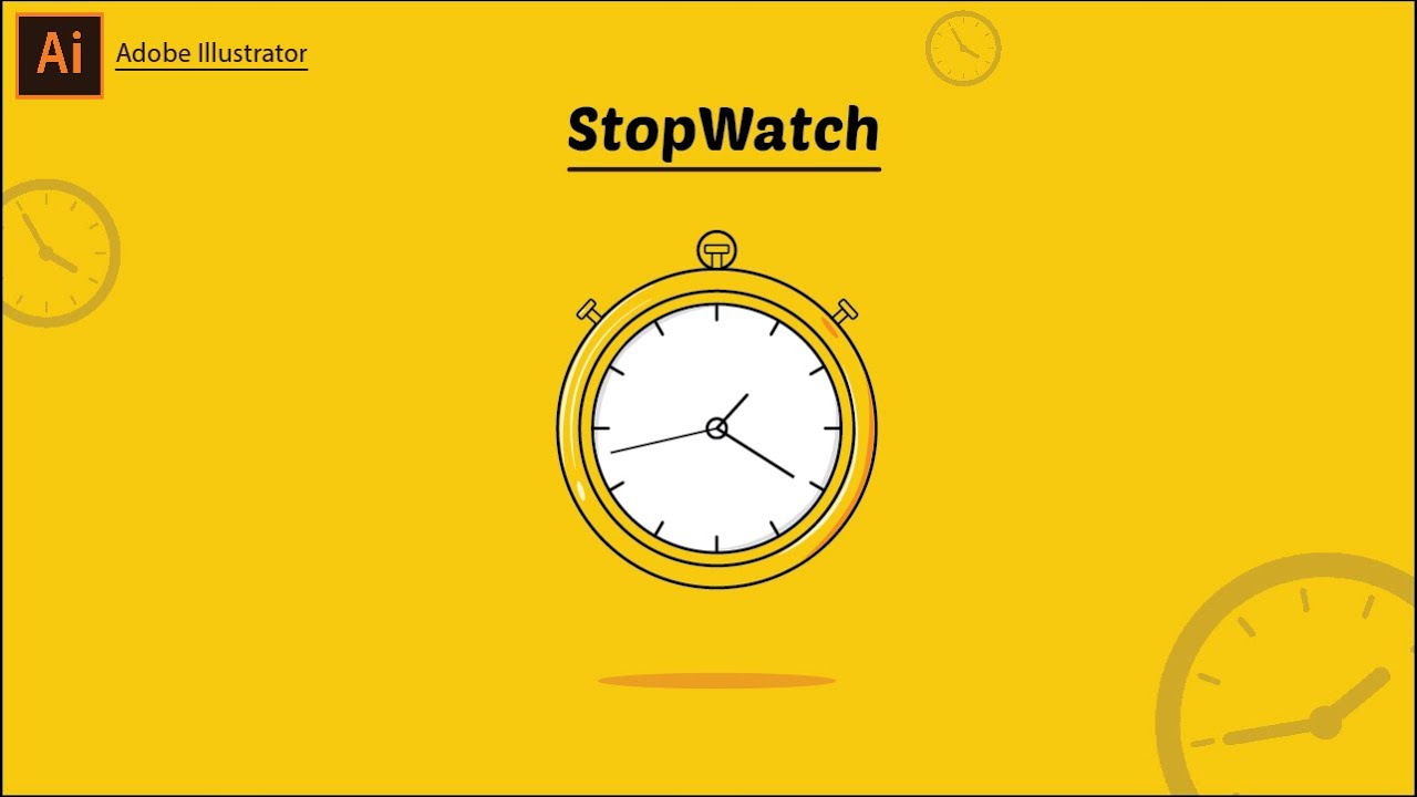 Design Stopwatch Vector in Adobe Illustrator | Easy Tutorial for beginners | Mr Dude