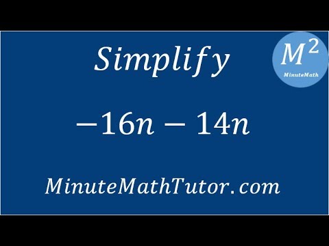 Simplify -16n-14n