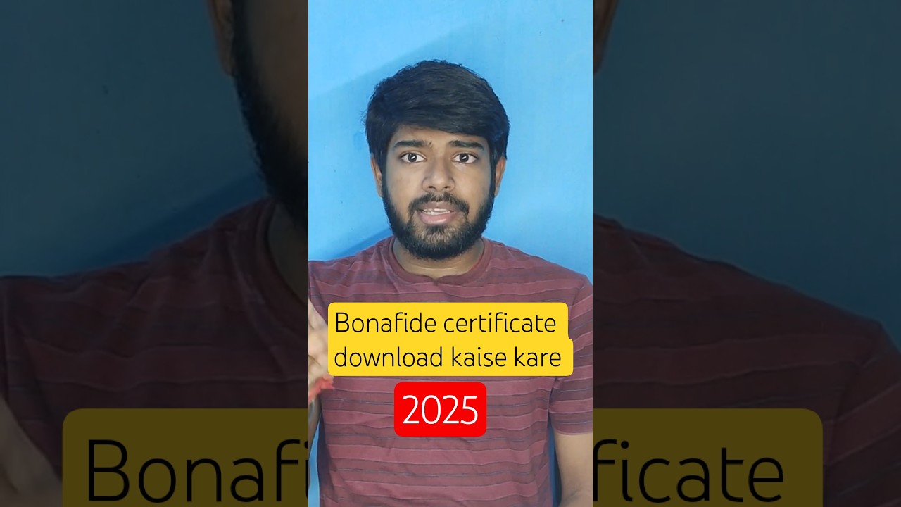 How to download Bonafide certificate 2025 Niraj Knowledge| #nirajknowledge #shortsfeed #viral