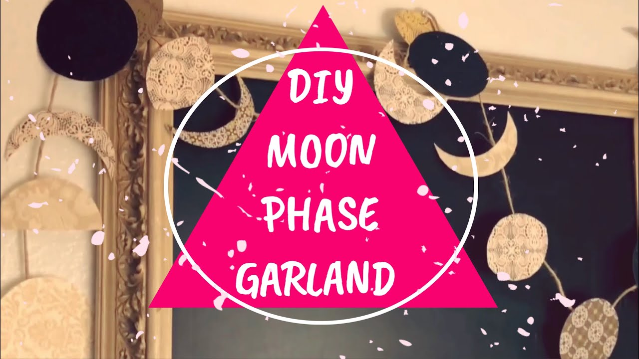 DIY Moon phase garland/ do it yourself