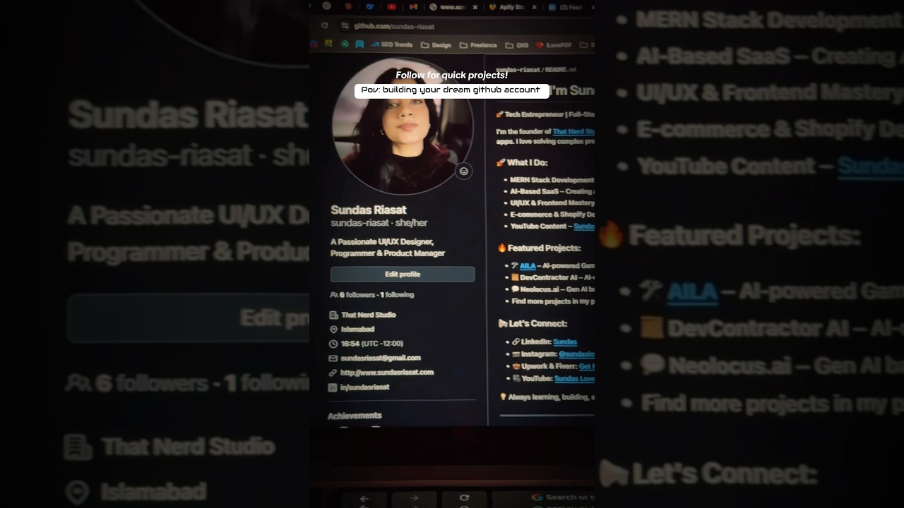 Let’s build your dream github account with me!#programming #github #codingprojects #reactprogramming