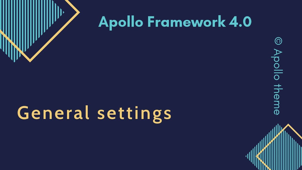 General settings
