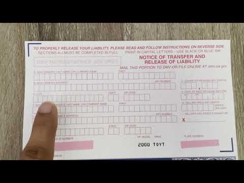 California Vehicle Title Transfer (Pink Slip) - Seller and Buyer