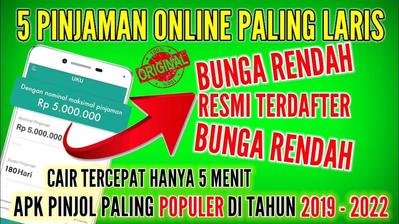 5 PINJAMAN ONLINE BUNGA RENDAH LIMIT BESAR TENOR PANJANG / PINJOL BISAH DI CICIL RESMI OJK 2022