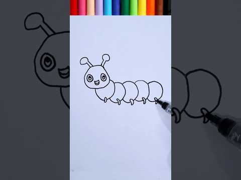How to draw a caterpillar 🐛|| Easy drawing for beginners #caterpillar #crayonkids