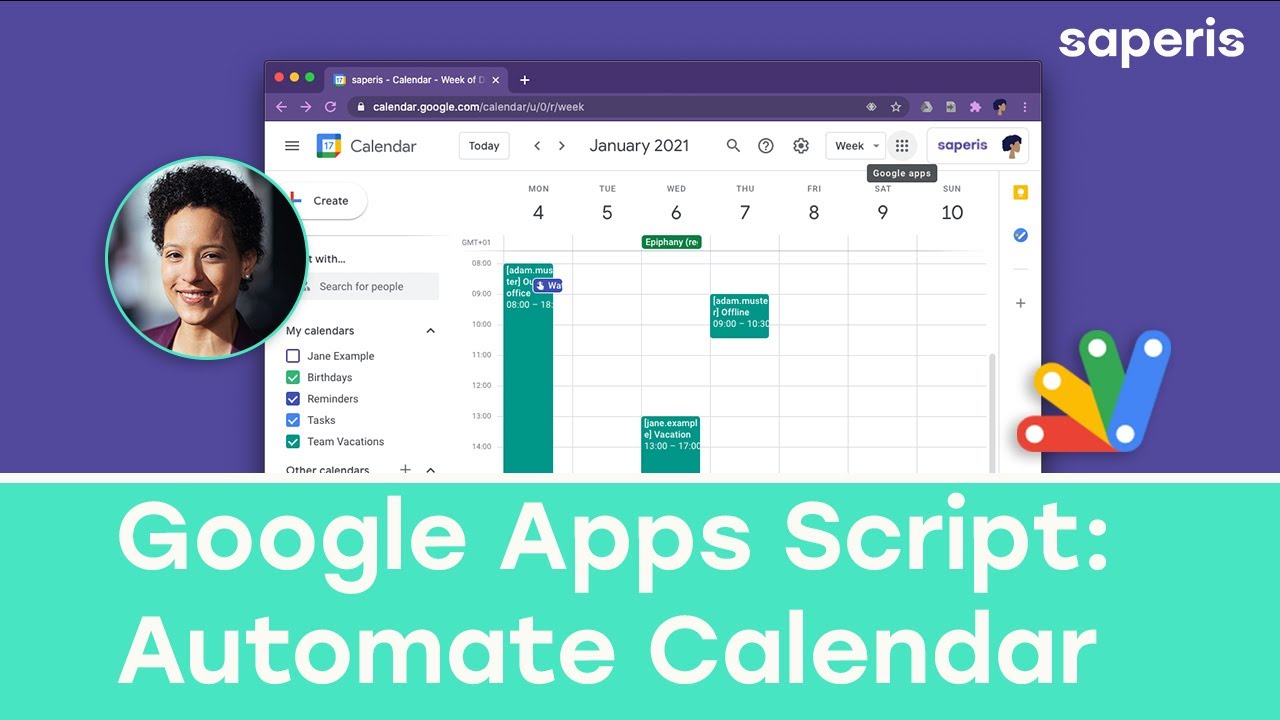 A Google Apps Script Calendar Example