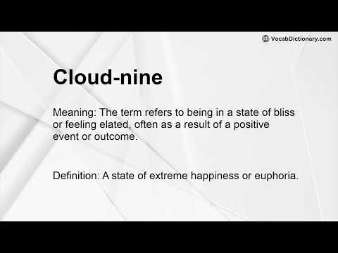 Cloud-nine Meaning