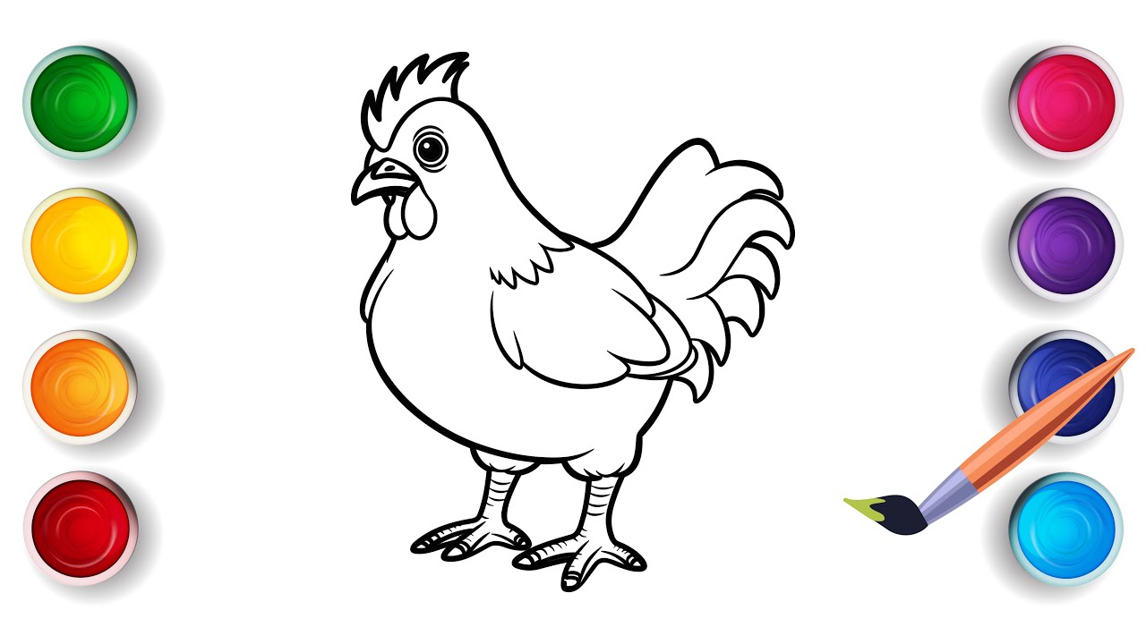 Chicken Coloring Pages For Kids | Chicken Coloring Pages