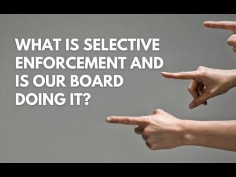 HOA Board Selective Enforcement