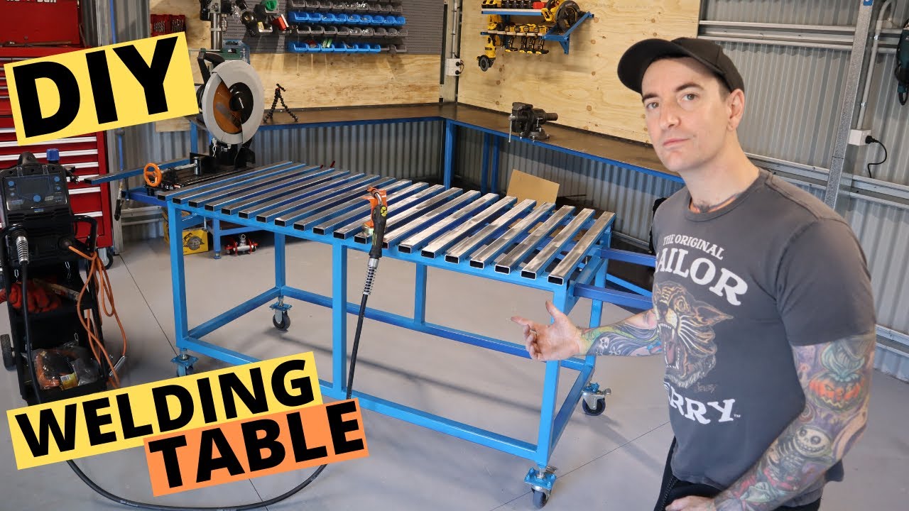 Do it yourself Welding Table with Sliding Extensions