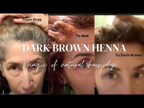 Dark Brown Henna Hair Dye|How To Get Rid Of Grey Hair Naturally|Dark Brown Natural Hair Dye|Henna
