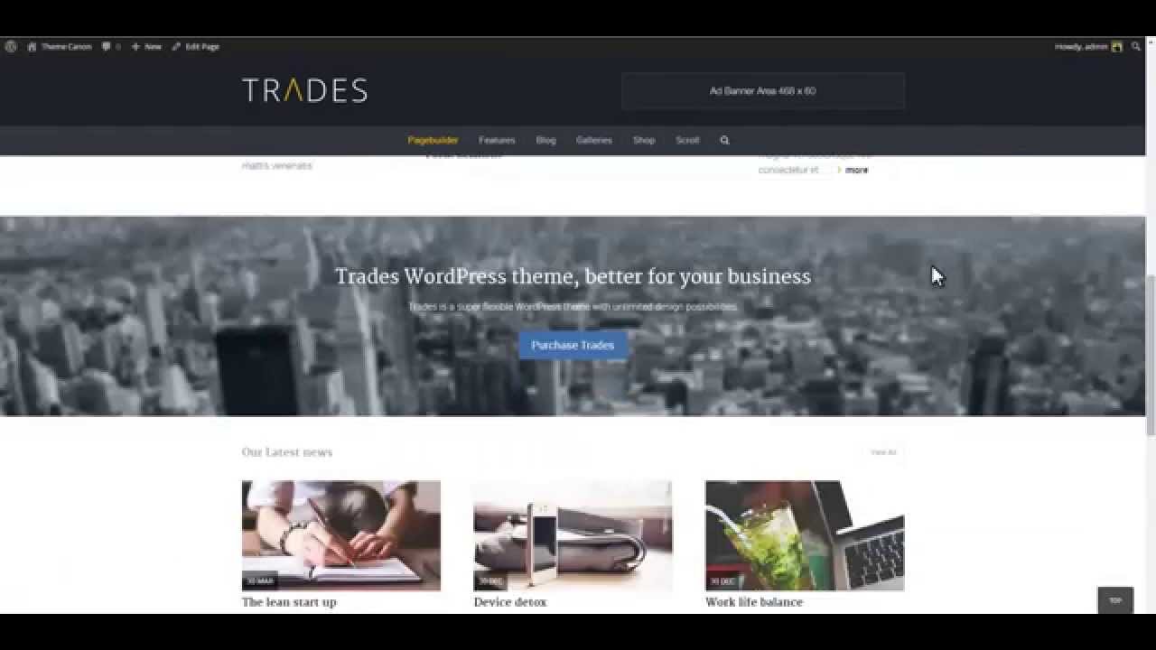 Trades: The Header Builder And Scroll To Animations