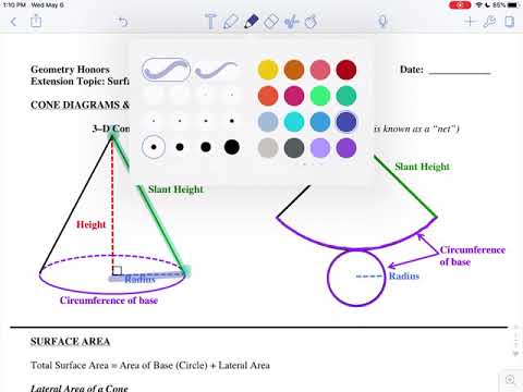 Cone Definitions- Geometry Honors