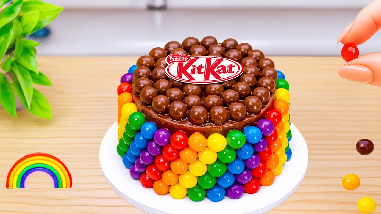 Mini Rainbow Cake Recipe With Chocolate🌈Delicious Rainbow Fresh Cake  by Sweet Cakes