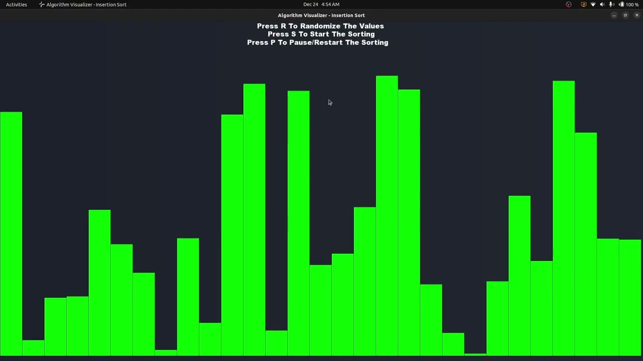 Algorithm Visualizer with SFML Library in C++