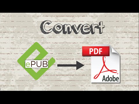 How to convert EPUB file to PDF format