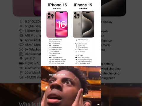 Iphone 16 pro max vs iphone 15 pro max camparsion π―π― #viralvideo #shortsfeed #viralshort #mobile