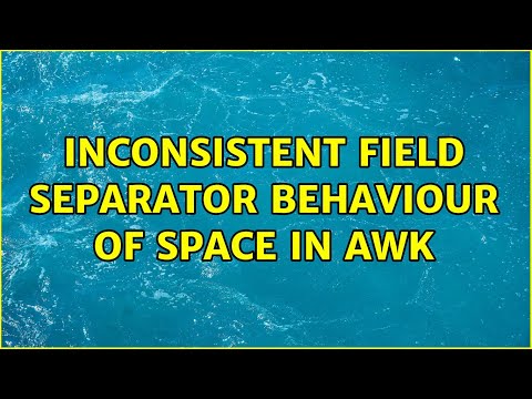 Inconsistent field separator behaviour of space in awk