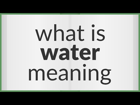 Water | meaning of Water
