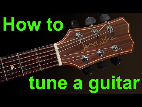 How to tune a guitar for beginners. An easy guitar lesson for tuning a guitar