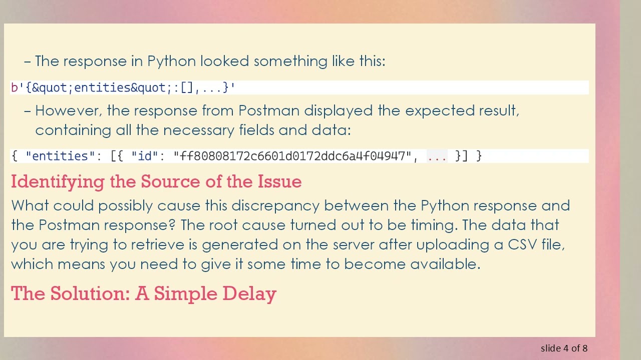 Resolving Incomplete API Responses in Python Requests