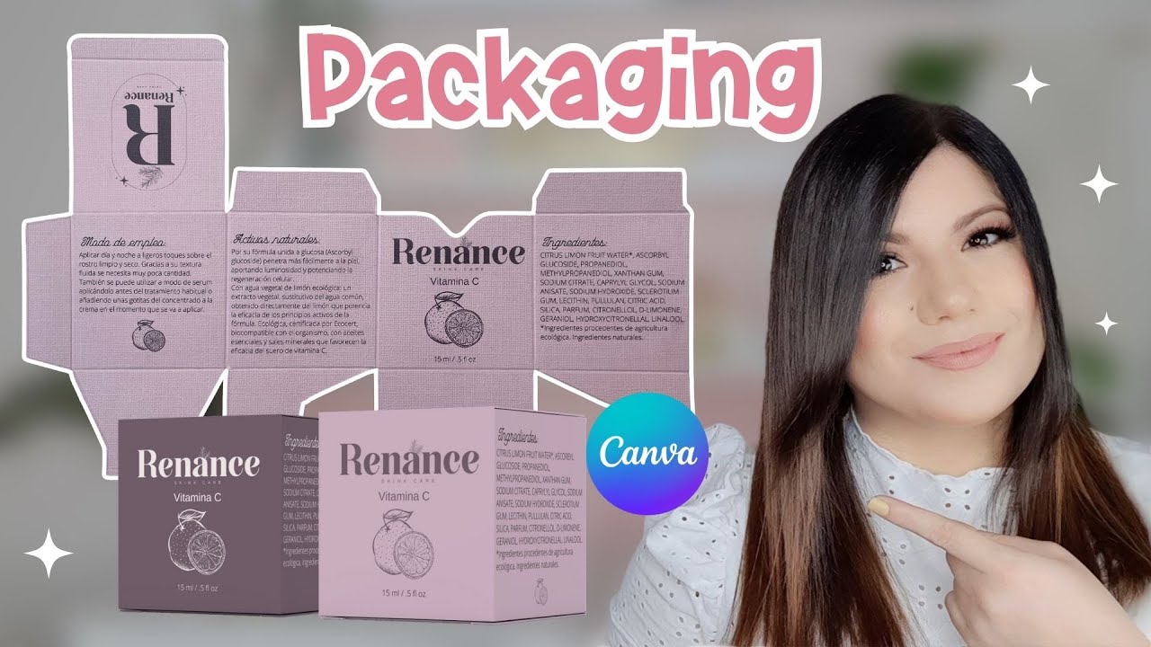 DESIGN a PRODUCT PACKAGING with Canva 💕