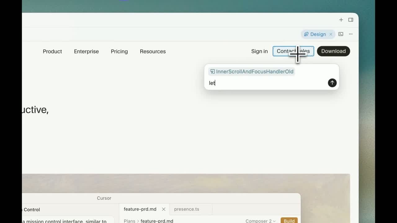 Cursor 3 Design Mode - Visual UI Targeting for AI Coding Agents