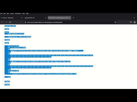 Unsaved html in Spaces @ w3schools: When html is different from page view