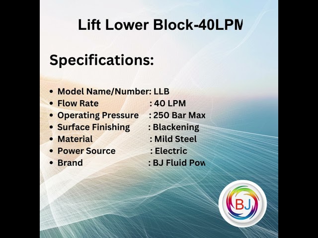 Hydraulic Manifold Systems - LLBI-020-4-A Lift Lower Block Manufacturer ...
