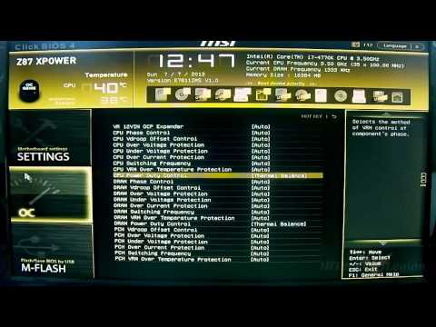 MSI Z87 XPOWER UEFI Overview Tutorial Guide