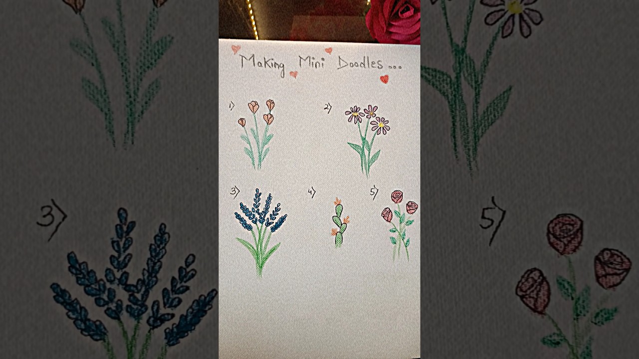 Easy Mini Flower Doodles - Step by Step Guide!