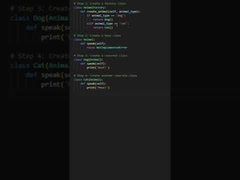 Factory design pattern - python example