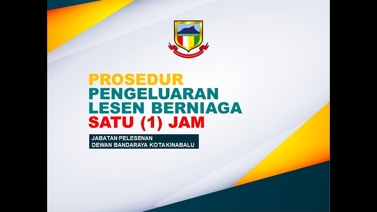 PROSEDUR PERMOHONAN LESEN BERNIAGA 1 JAM