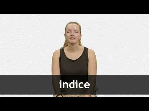 English Translation of “INDICE” | Collins French-English Dictionary