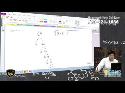 HH 3 2 16 Cubed Root of 64.