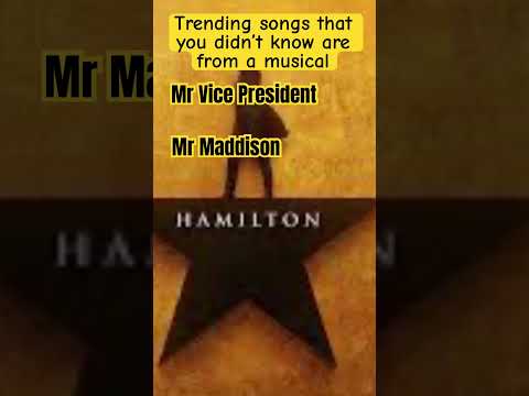 Trending songs you didn’t know are from musicals ✨Hamilton Edition ✨ #broadwaymusical #hamilton