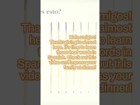 Vocabulario de acción de gracias|Thanksgiving Vocabulary