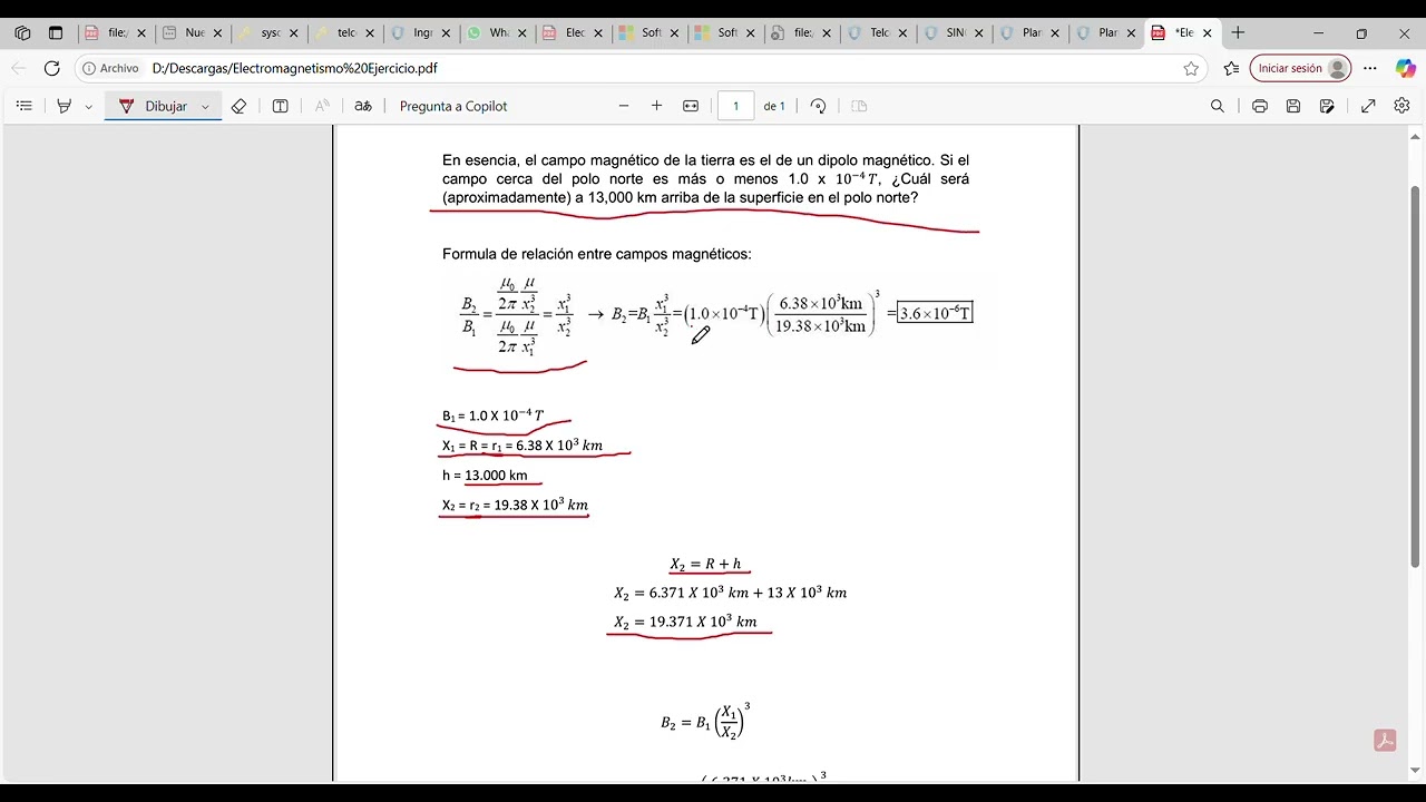 Electromagnetismo Ejercicio pdf y 14 páginas más   Personal  Microsoft​ Edge 2025 05 15 16 41 05