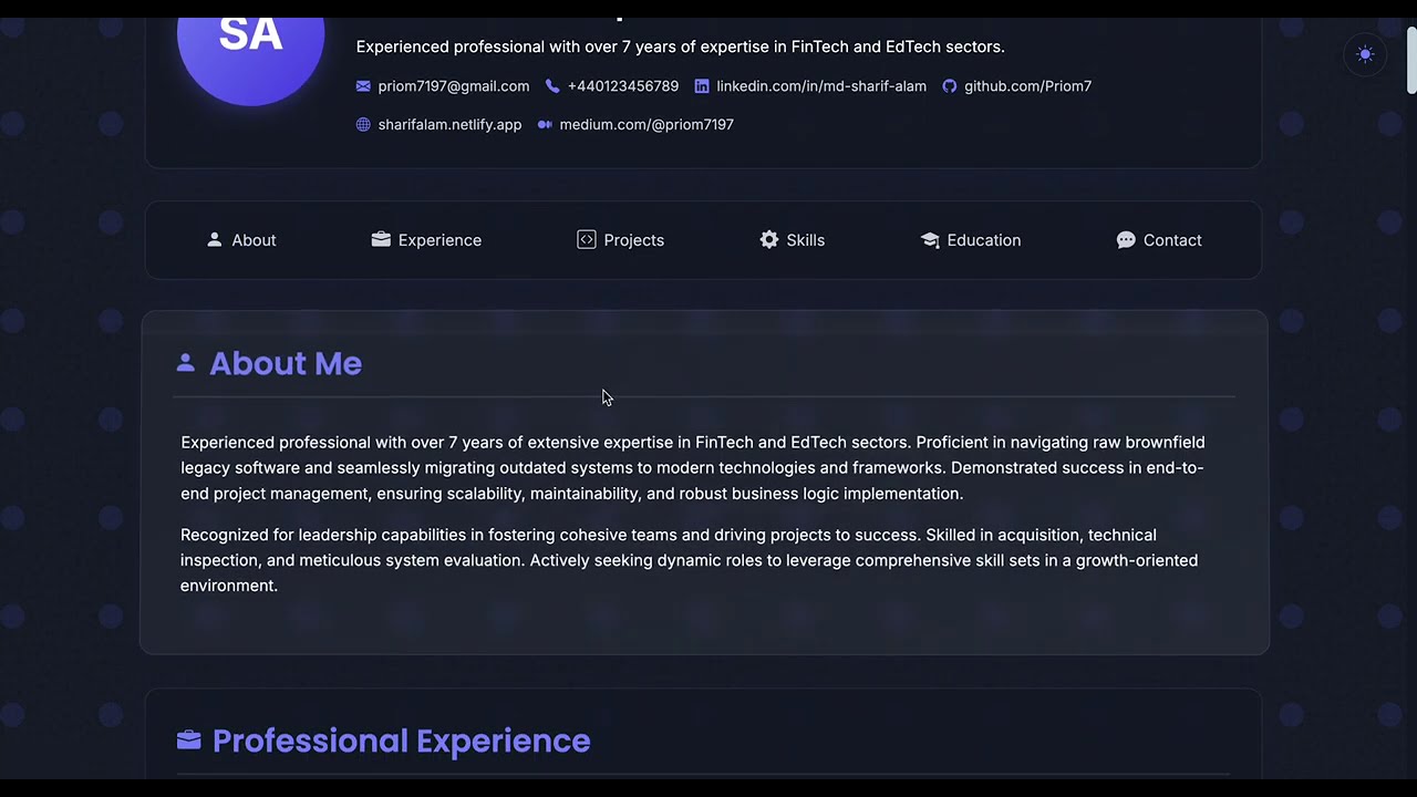 How to create Portfolio Website with Glassmorphism Design | HTML, CSS & JavaScript | Source Code