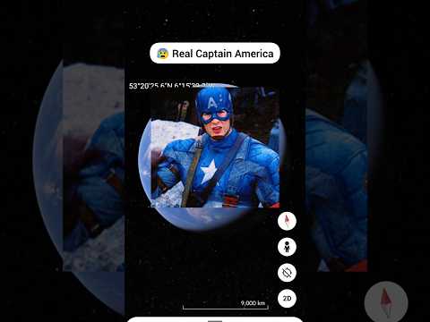 😰 Real Captain America on Google Earth #shorts #ytshort