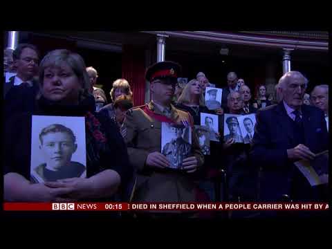 Remembrance at the Royal Albert Hall (UK) - BBC News - 11th November 2018