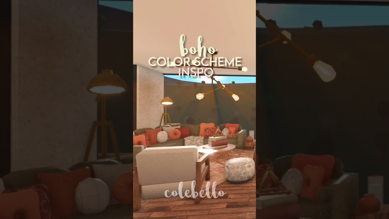 bloxburg ~ boho color scheme inspo (WITH CODES)!!