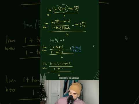 Definition of Derivative of tangent, manually! #calculushelp #calculus #mathtricks #mathematics