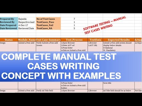 Software Testing Tutorials | Manual Test Cases writing examples-Part 2