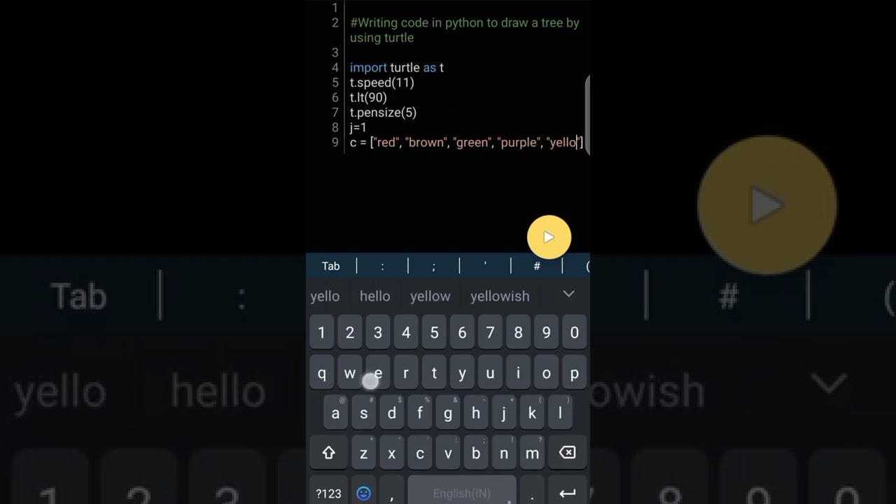 Draw tree in python by using turtle || #coding #python #turtle
