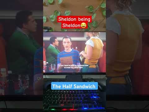 Sheldon and his half sandwich #funny #bigbangtheorycast #sitcom
