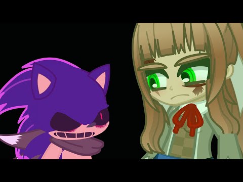 (My AU) Monika Vs Sonic.EXE/Xenophanes(Beginning of a longtime rivalry)