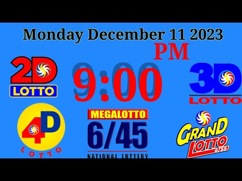 pcso Lotto Result Today 9pm December 11 2023 | Lotto Result Today (Complete Details)