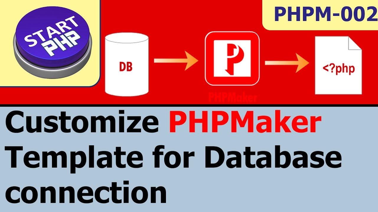Customizing PHPMaker template for database connection PHPM-002