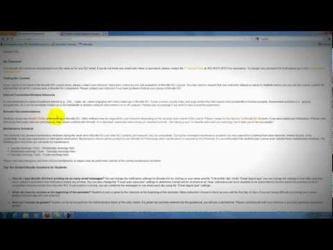 Moodle Demonstration: Moodle ISU Student FAQ